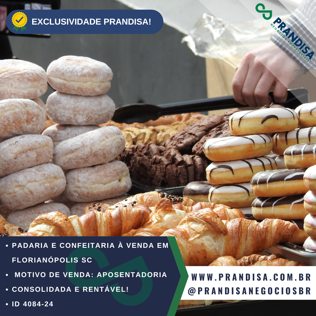 Padaria a venda em Florianópolis - SC @prandisanegociosbr - Negócios Brasil